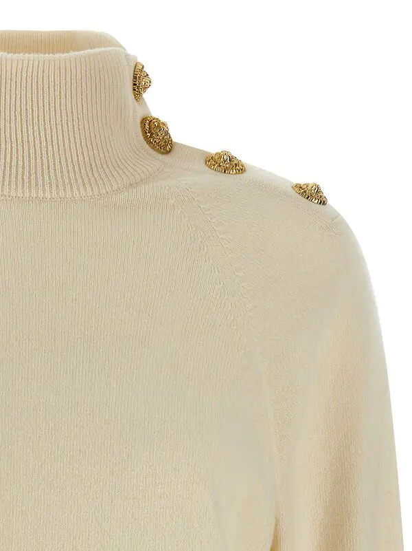 Balmain Cashmere Wool Dress - Cream