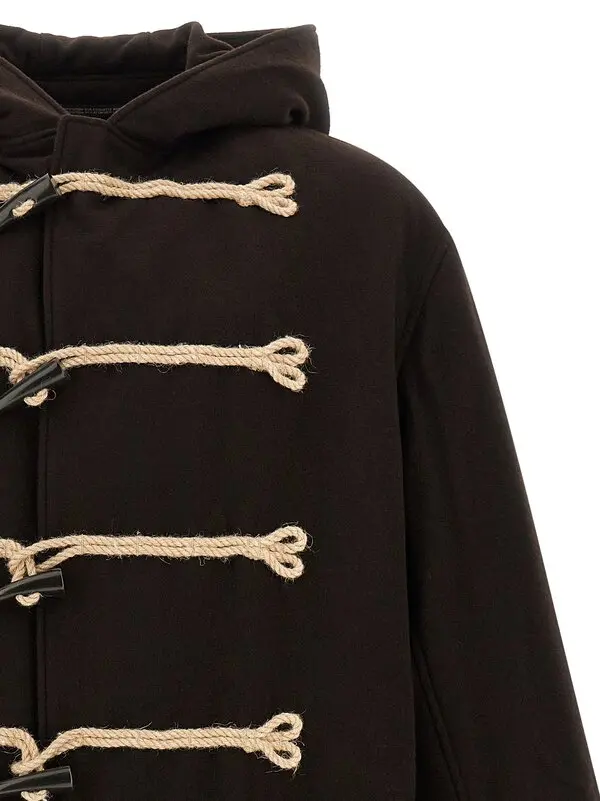 Yohji Yamamoto Flannel Toggle Duffle' Coat