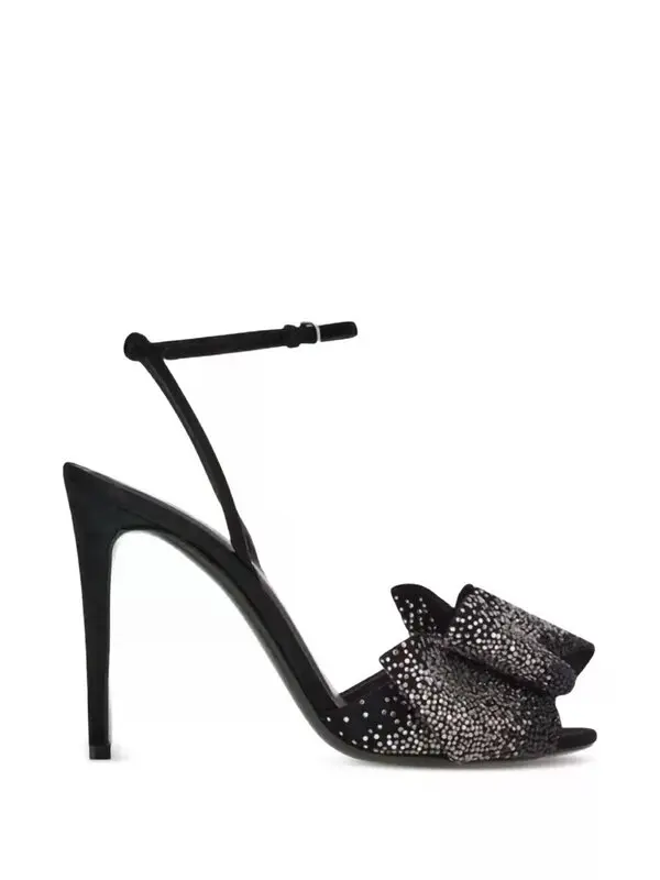 FERRAGAMO Crystal-embellished Double-bow Sandals