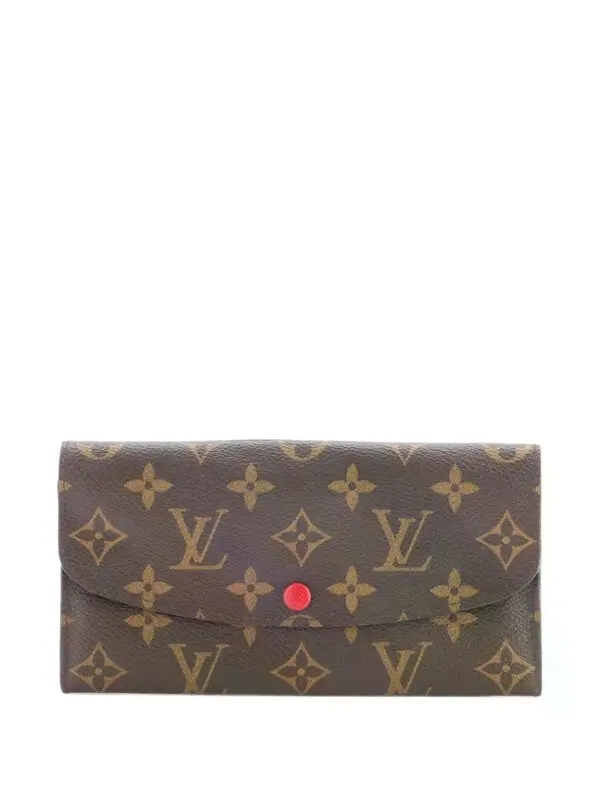 LOUIS VUITTON Emilie Wallet Monogram Canvas Small Wallets - Red