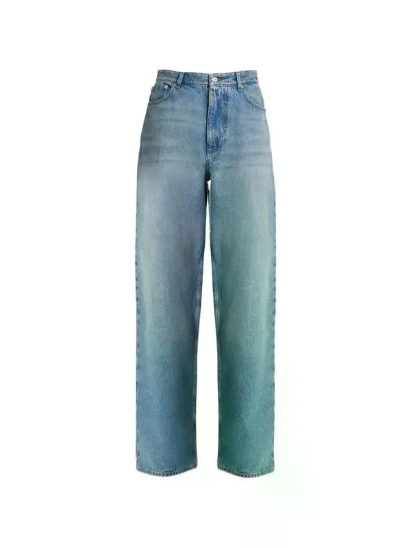 Erdem Stonewashed Straight-cut Jeans