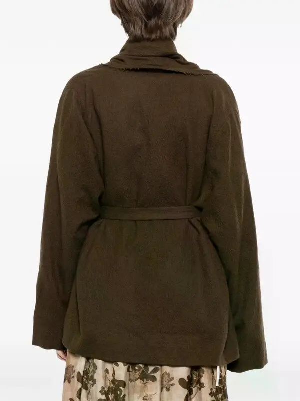 UMA WANG Belted Shawl-collar Jacket