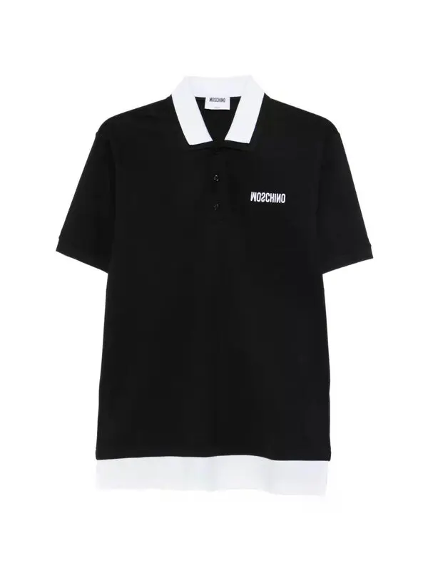 Moschino Logo-print Layered-effect Polo Shirt