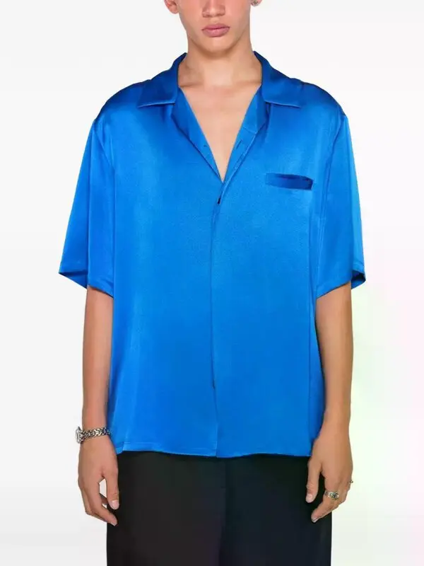 NING DYNASTY Short-sleeved Silk Shirt