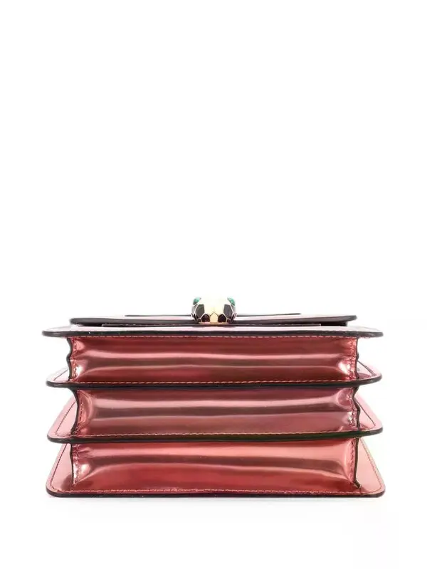 BVLGARI Serpenti Forever Top Handle Bag Patent Small Satchel