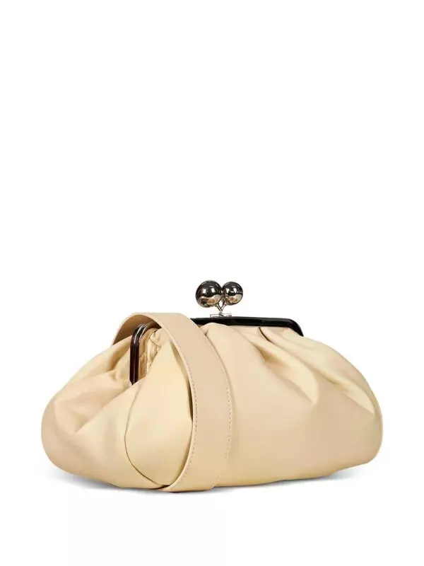 Max Mara Pasticcino Gathered Leather Clutch Bag