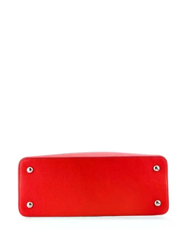 LOUIS VUITTON Capucines Bag Leather Mm Satchel - Red