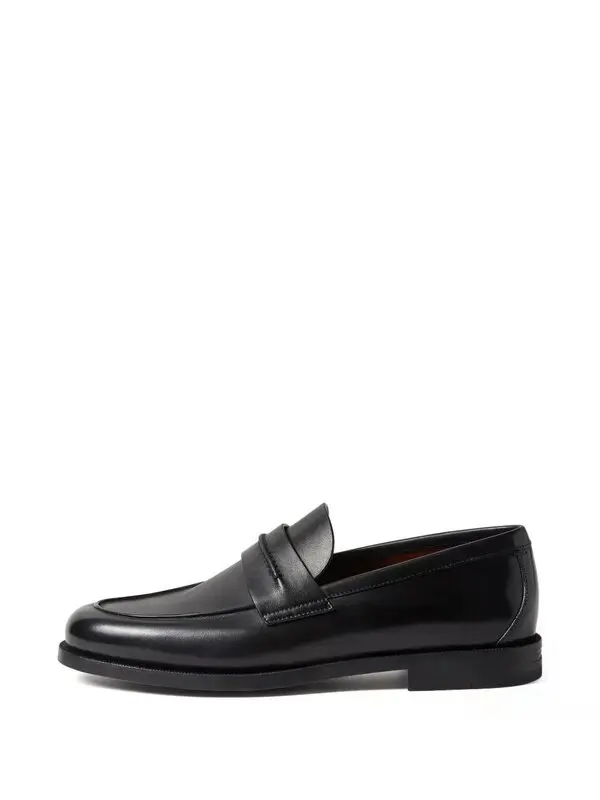 Zegna Leather Mocassin Corso Loafers