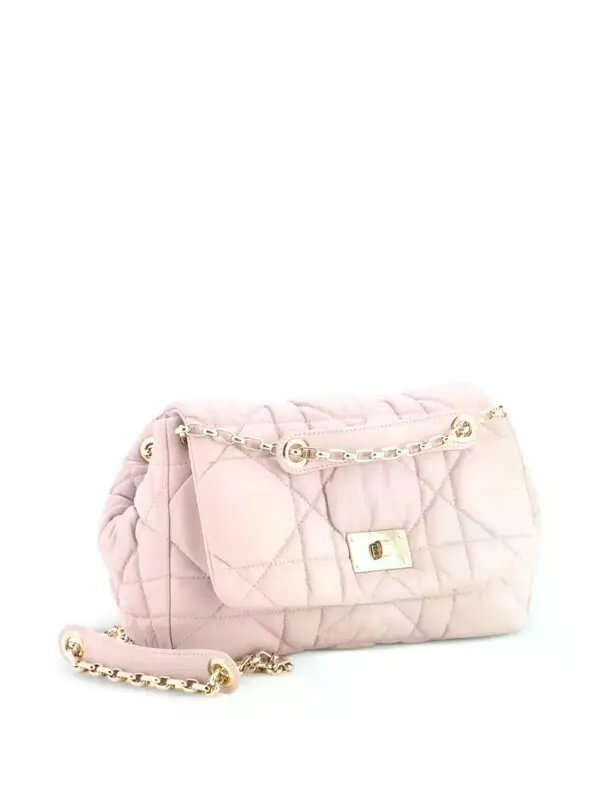 Dior Milly La Foret Handbag Cannage Quilt Lambskin Small Shoulder Bag - Pink