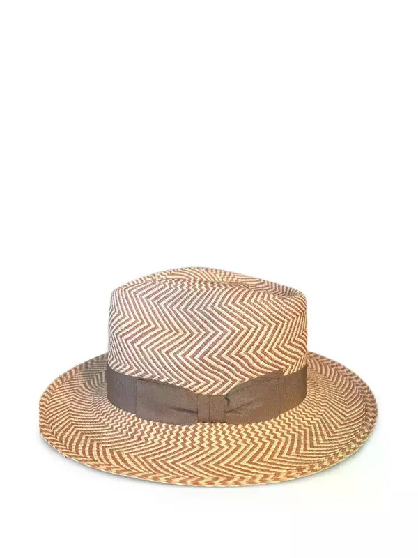 PALMARA HATS The Theater One Zig-zag Straw Hat - Neutrals