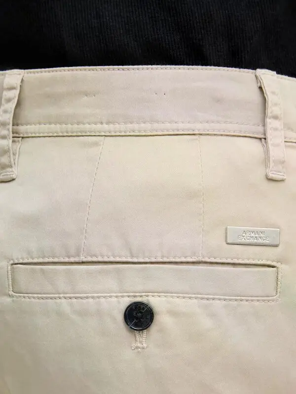 Armani Exchange Logo-plaque Slim-fit Trousers