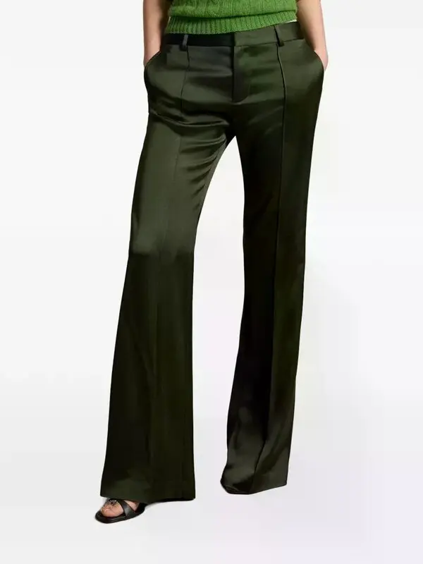 Polo Ralph Lauren Satin-finish Flared Trousers - Green