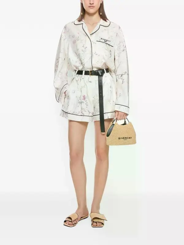 Givenchy Nano Facet Tote Bag In Sponge Raffia