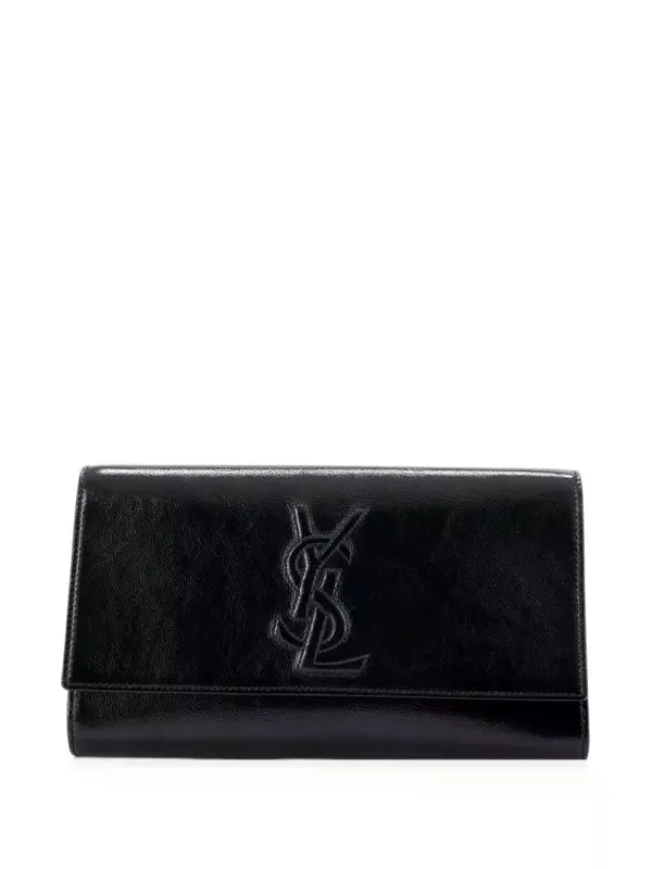 Saint Laurent Belle De Jour Leather Large Clutch Bag