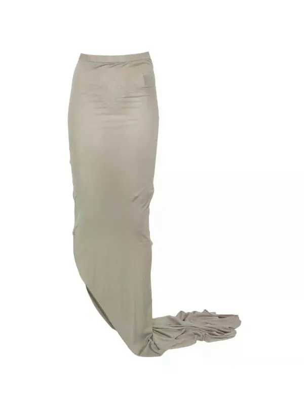 Rick Owens Asymmetric Jersey Maxi Skirt - Neutrals
