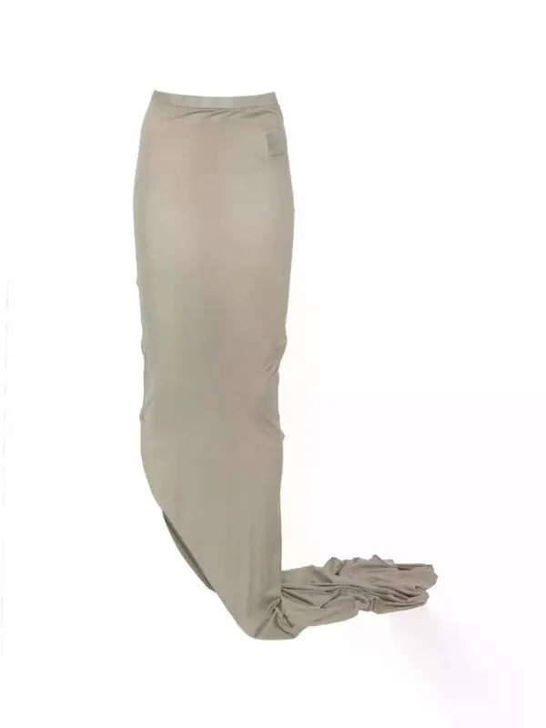 Rick Owens Asymmetric Jersey Maxi Skirt - Neutrals