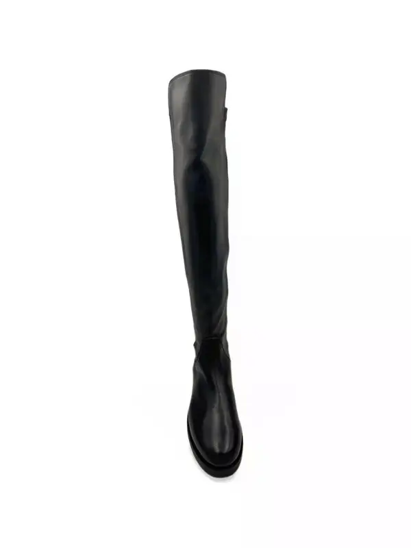 Agl Leather Over-the-knee Boots - Black