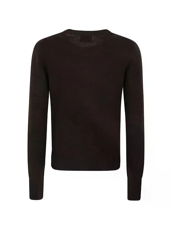 ALLUDE Crew-neck Cashmere Sweater - Brown