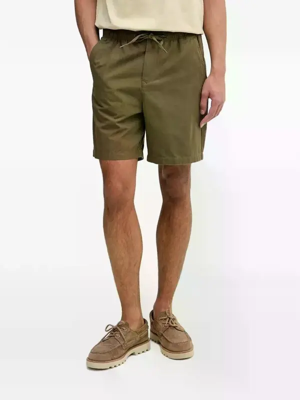 Barbour Drawstring Corduroy-trim Shorts - Green