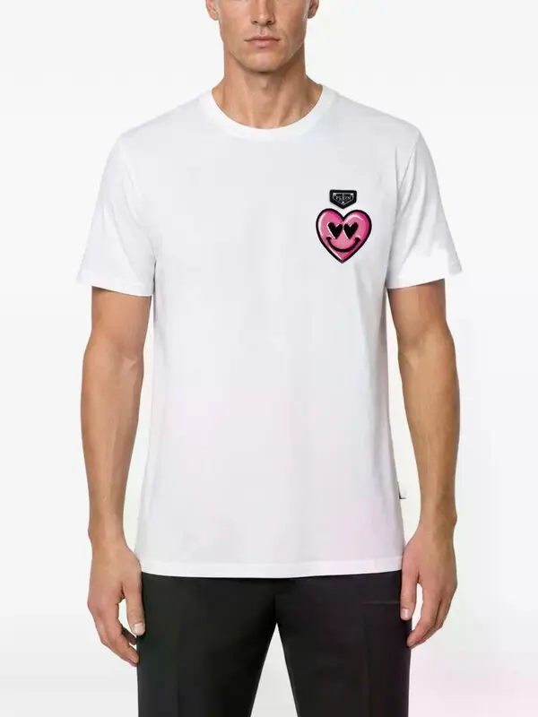 Philipp Plein Heart-patch T-shirt