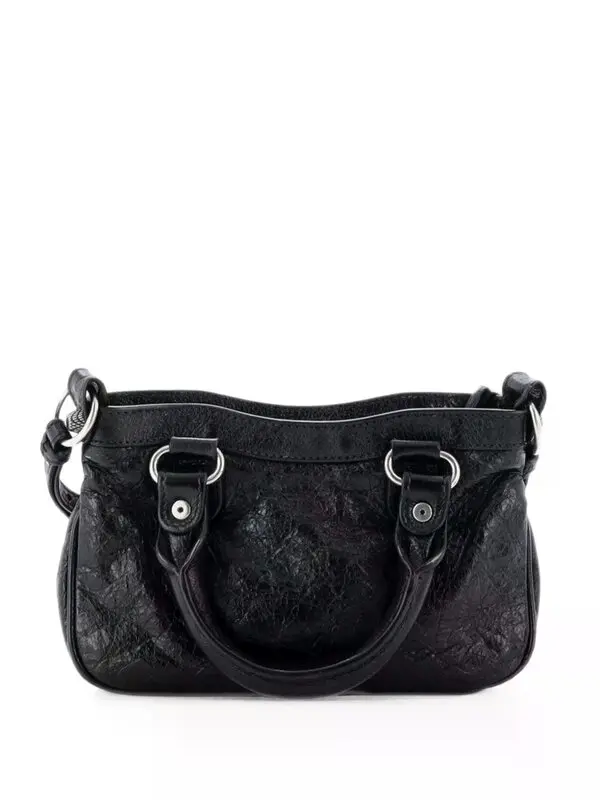 Balenciaga Le Cagole Giant Studs Leather Mini Tote Bag - Black