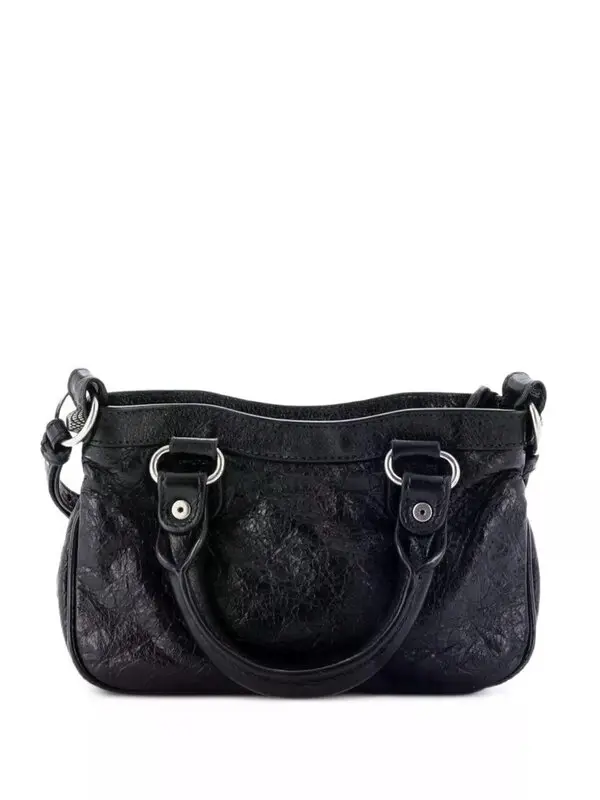 Balenciaga Le Cagole Giant Studs Leather Mini Tote Bag - Black