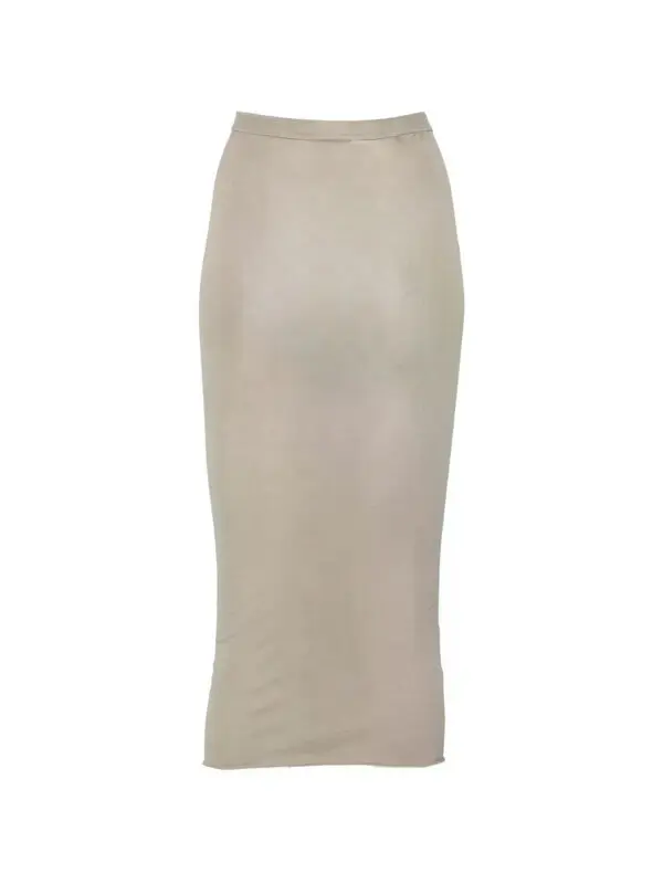 Rick Owens Drawstring-waist Slit-detail Midi Skirt