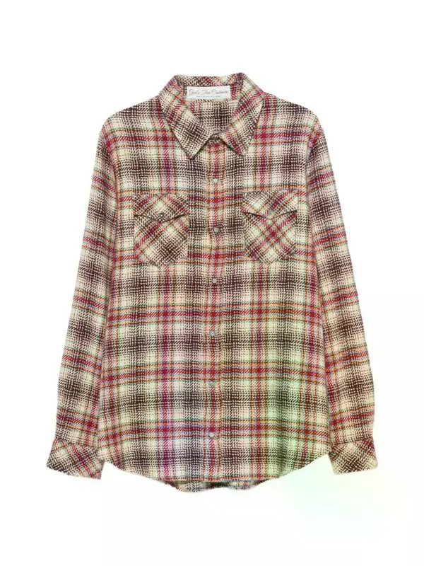 GOD'S TRUE CASHMERE Check Cashmere Shirt - Neutrals