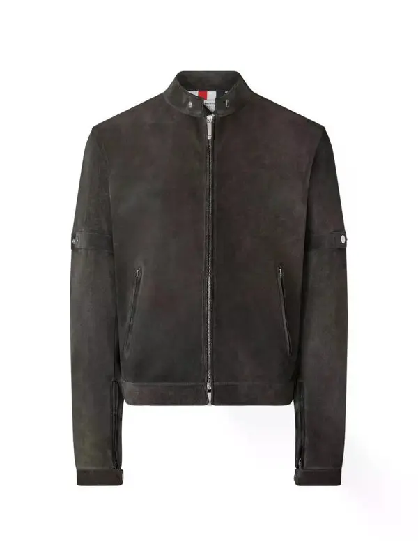 Thom Browne Leather Racer Jacket - Grey