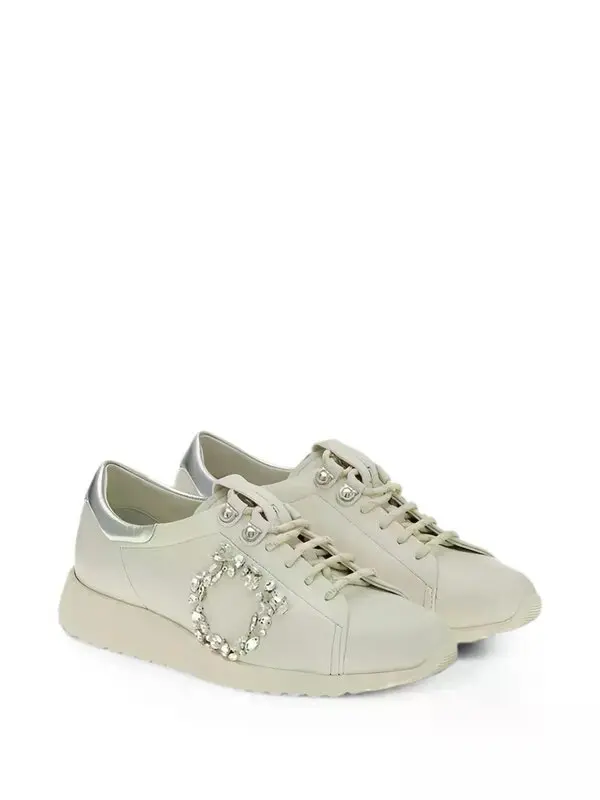 FERRAGAMO Gancini Crystal-embellished Sneakers