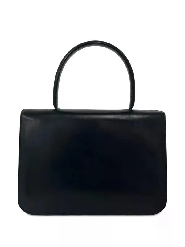 Celine 1997 Leather Logo Carriage Top Handle Bag Handbag