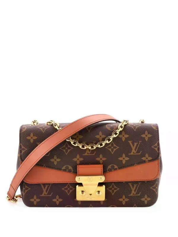 LOUIS VUITTON Marceau Handbag Monogram Canvas With Leather Shoulder Bag - Brown