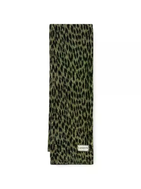 LANEUS Leopard-pattern Scarf