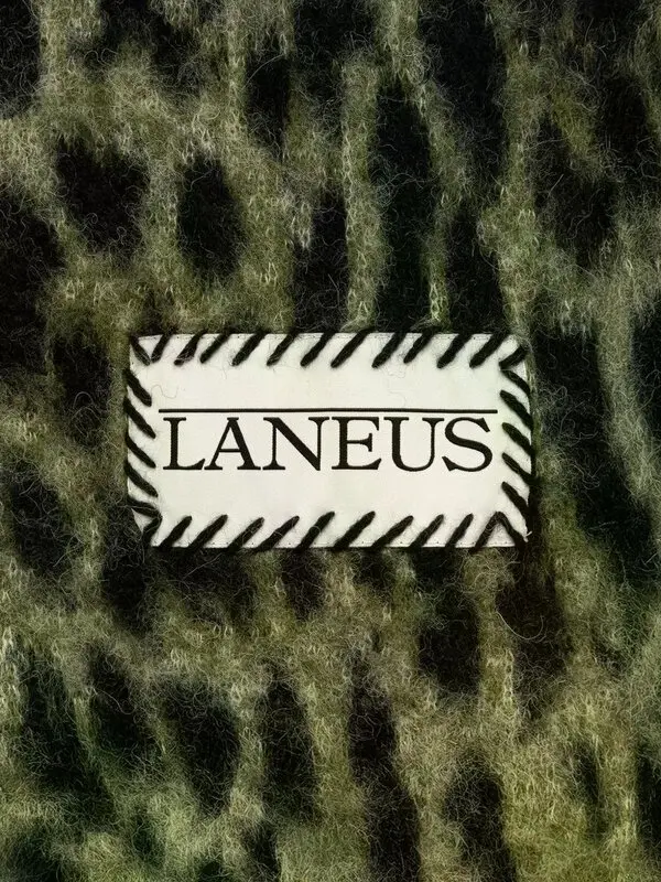 LANEUS Leopard-pattern Scarf