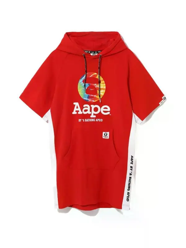 AAPE BY *A BATHING APE Moonface Logo-print Hooded Mini Dress