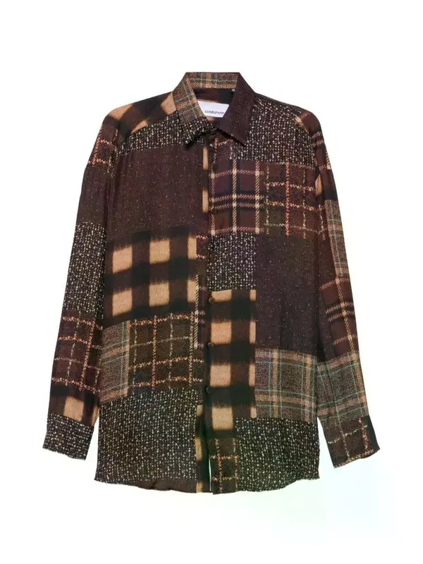 COSTUMEIN Patchwork-print Long-sleeve Shirt