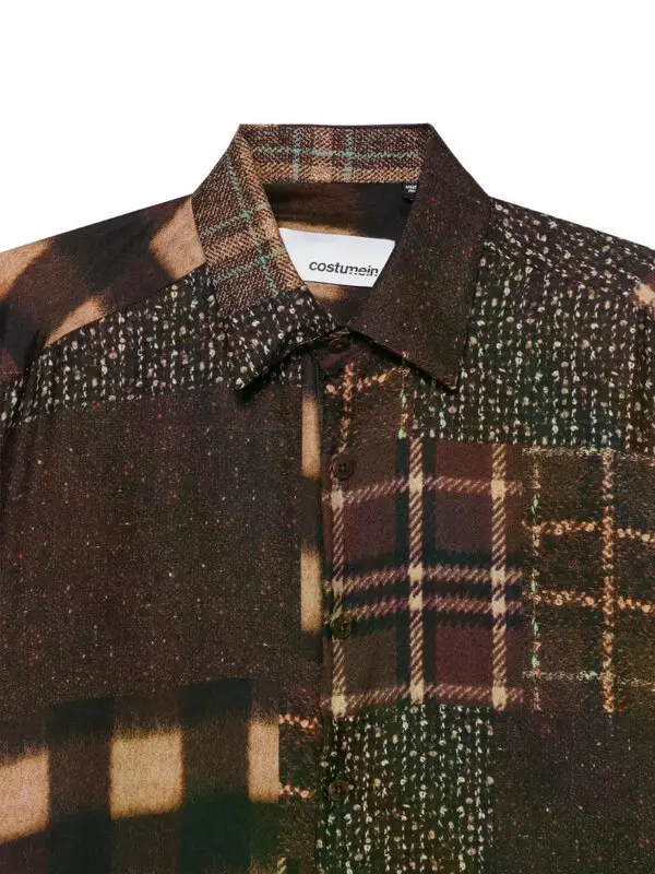 COSTUMEIN Patchwork-print Long-sleeve Shirt