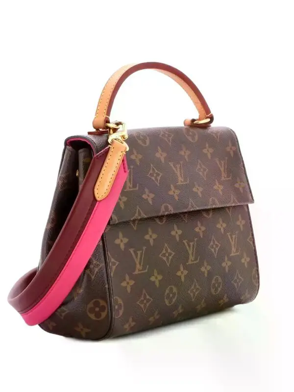 LOUIS VUITTON Cluny Top Handle Bag Monogram Canvas Bb Satchel