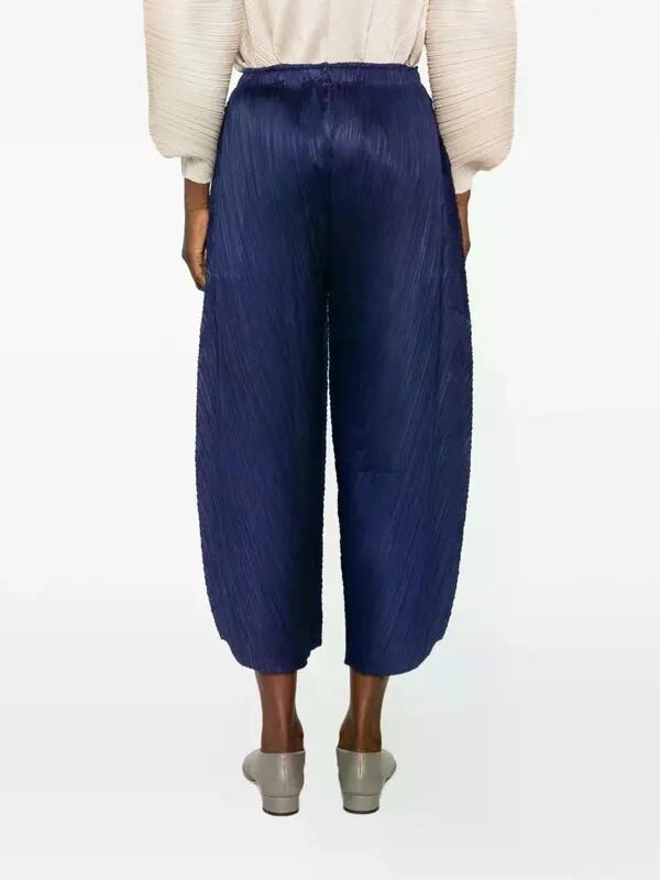 Issey Miyake Plissé-effect Cropped Trousers