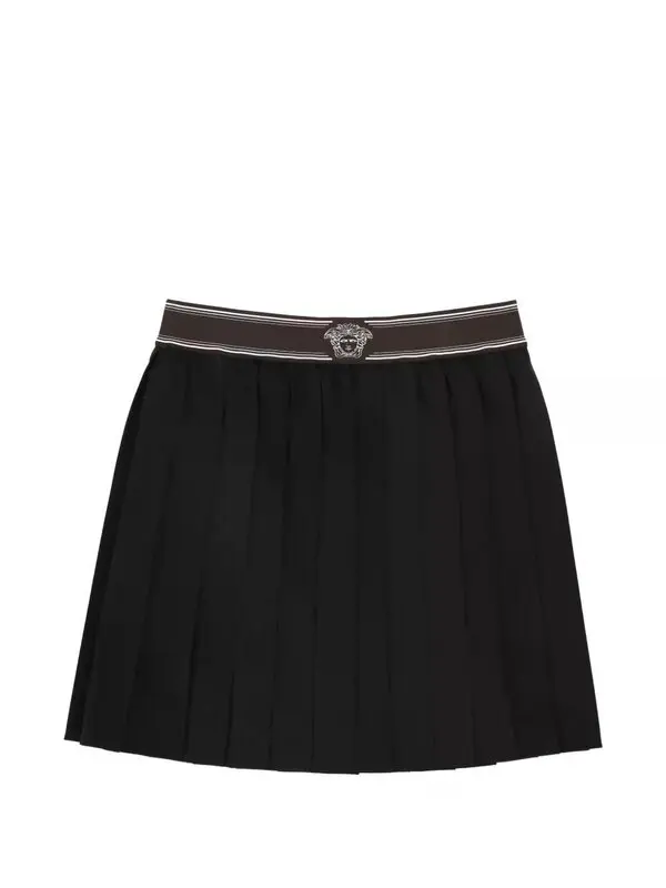 Versace Pleated Wool-mohair Mini Skirt