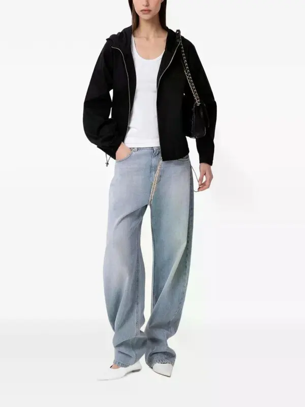 GAELLE PARIS Hooded Drawstring Bomber Jacket