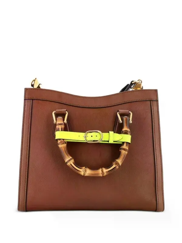 Gucci Diana Nm Bamboo Handle Leather Small Tote Bag