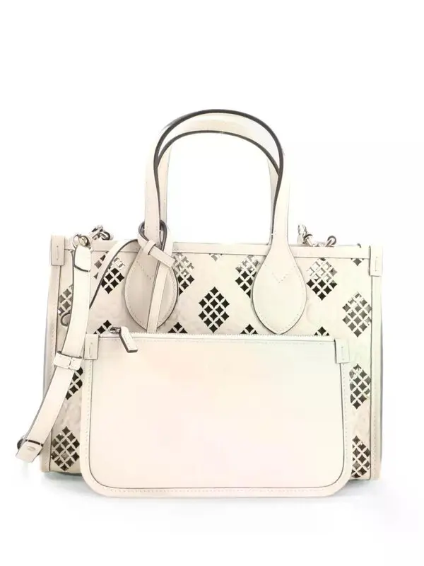 Gucci Convertible Gg Debossed Laser Cut Leather Small Tote Bag