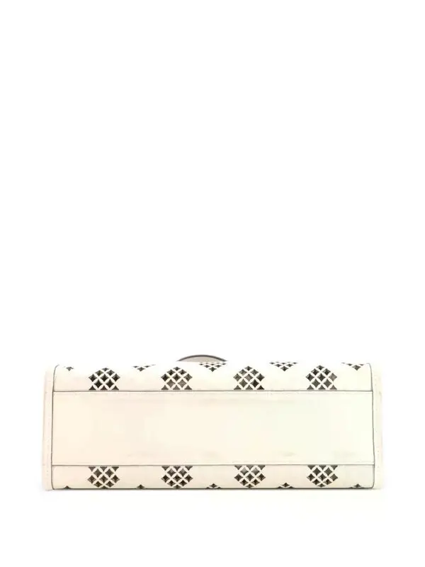 Gucci Convertible Gg Debossed Laser Cut Leather Small Tote Bag