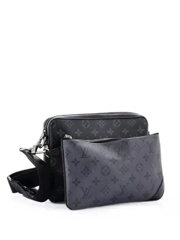 LOUIS VUITTON Trio Messenger Bag Reverse Monogram Eclipse Canvas Crossbody Bag