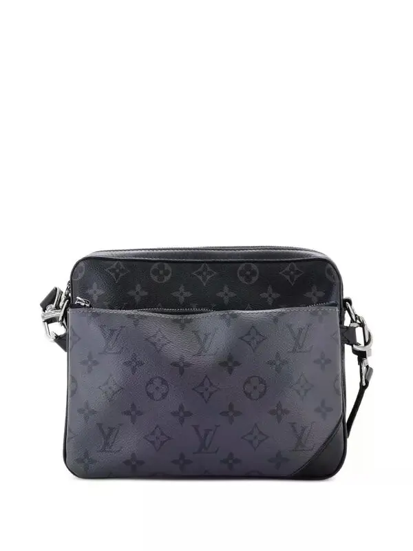 LOUIS VUITTON Trio Messenger Bag Reverse Monogram Eclipse Canvas Crossbody Bag - Black