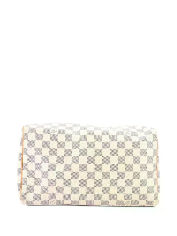 LOUIS VUITTON Speedy Handbag Damier 30 Satchel - White
