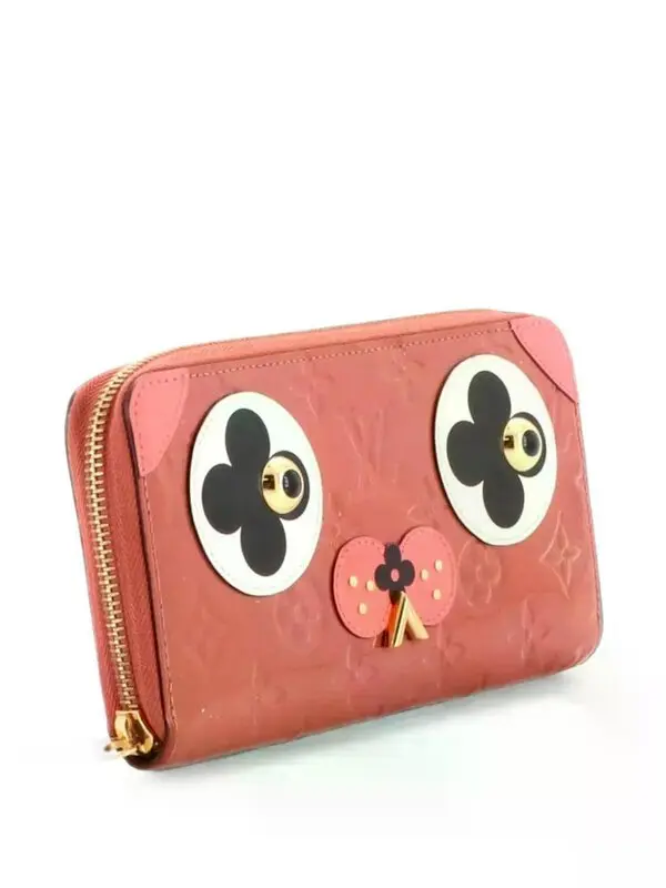 LOUIS VUITTON Zippy Wallet Limited Edition Valentine Dog Monogram Vernis Small Wallets