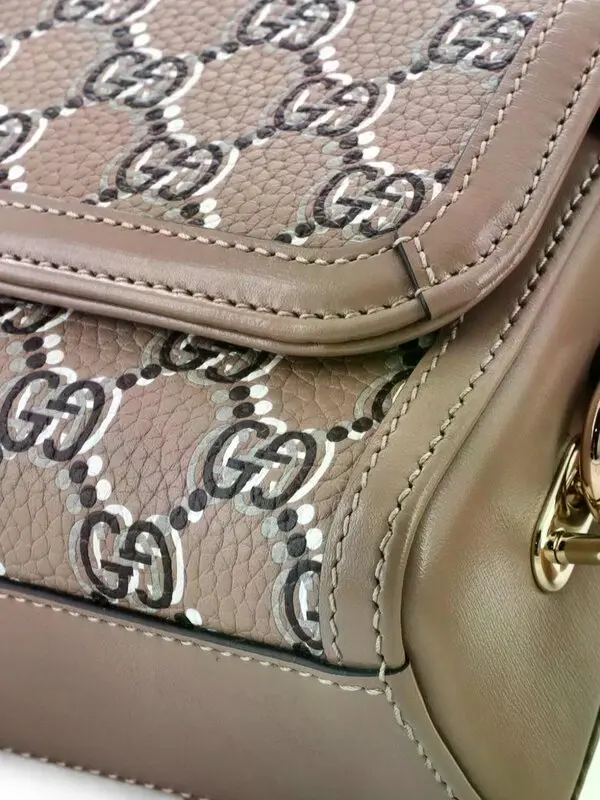 Gucci Luce Optical Gg Printed Leather Small Shoulder Bag