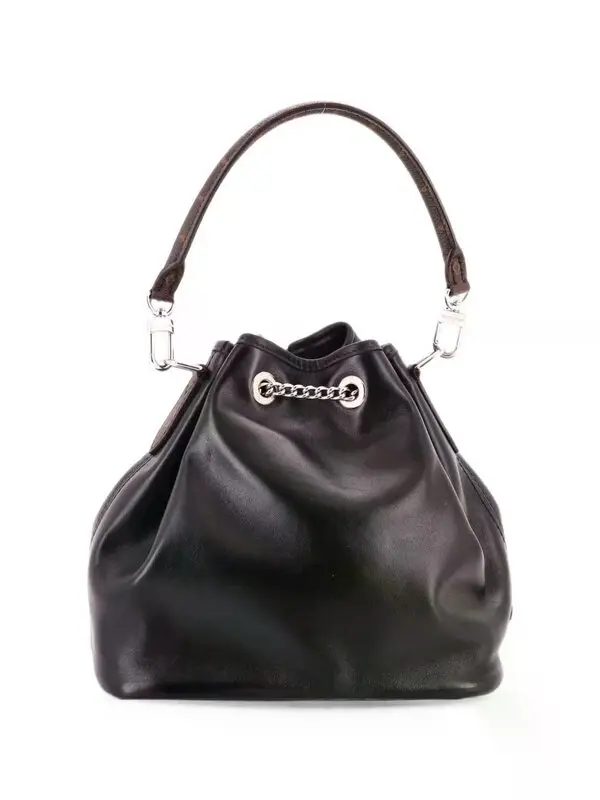 LOUIS VUITTON No Way Vibe Leather With Monogram Detail Bucket Bag